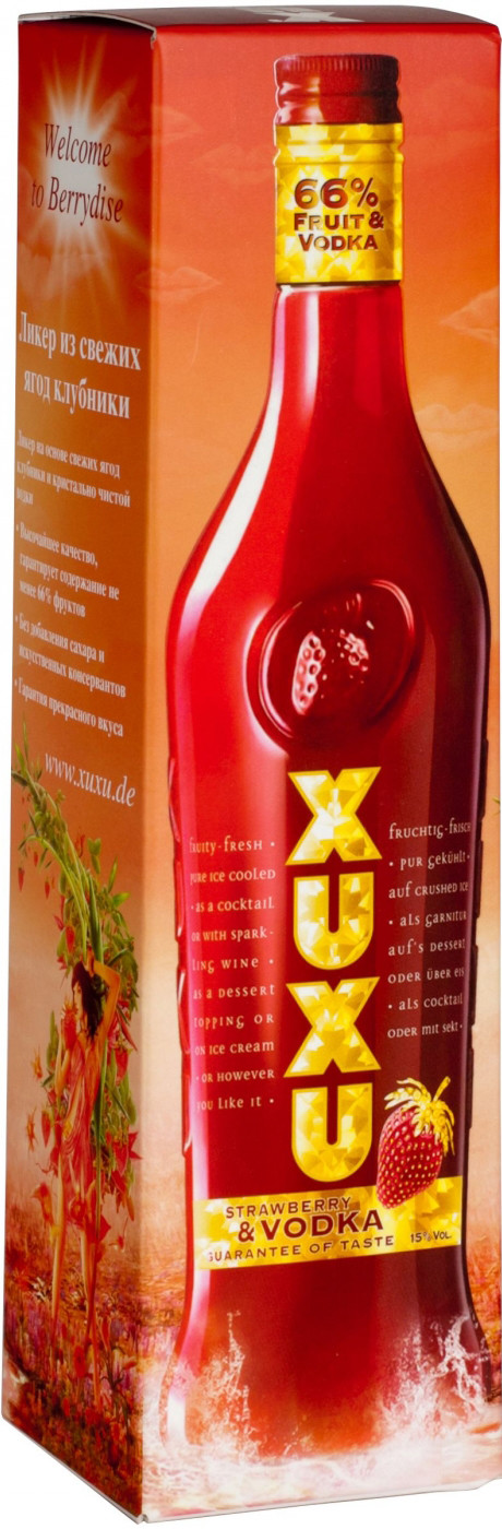 Ликер "XUXU" Strawberry & Vodka, gift box, 0.5 л - купить Ликер XUXU в ...