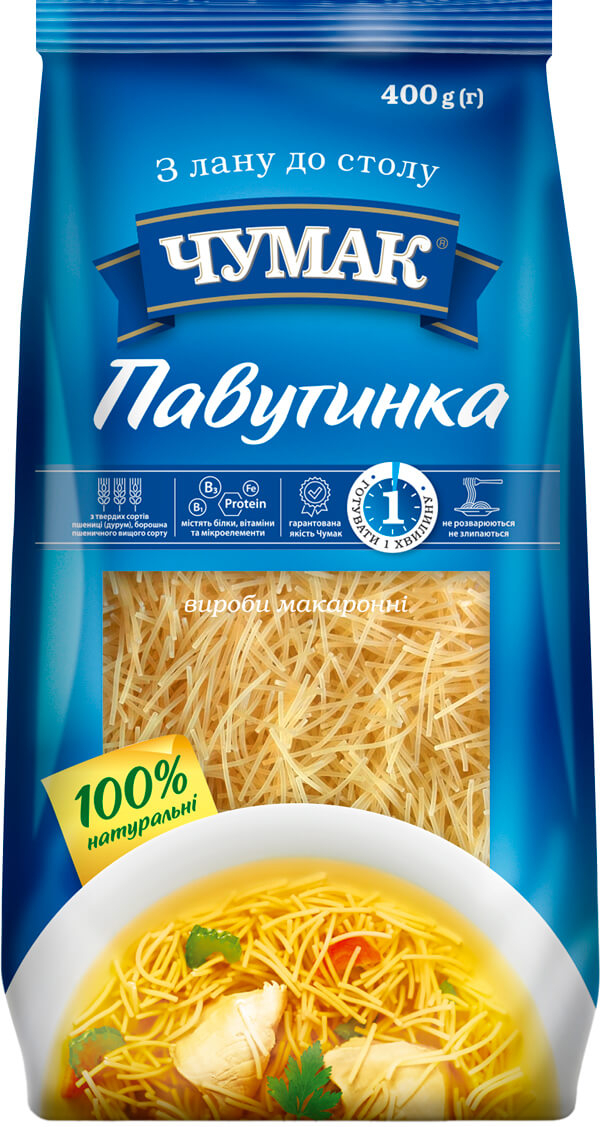 Макароны Чумак Паутинка 400 г - купить Макаронные изделия Чумак в Киеве ...