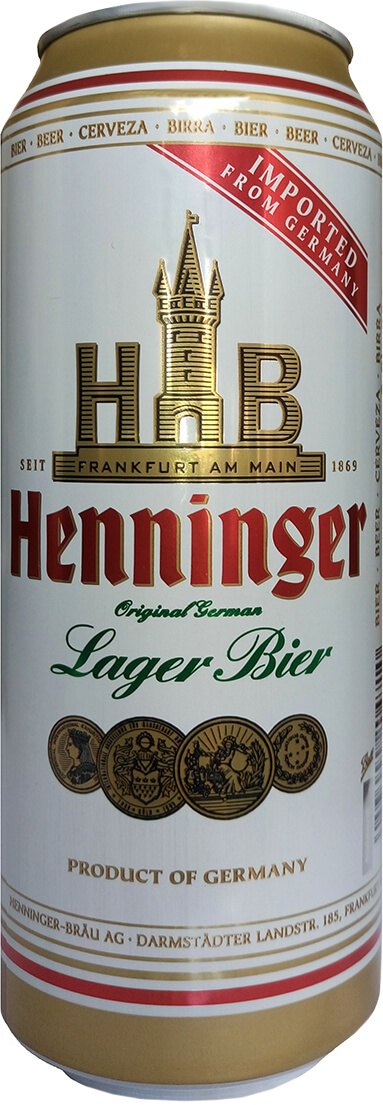 Упаковка пива Henninger Lager светлое фильтрованное 4.8% 0.5 л x 24 шт ...